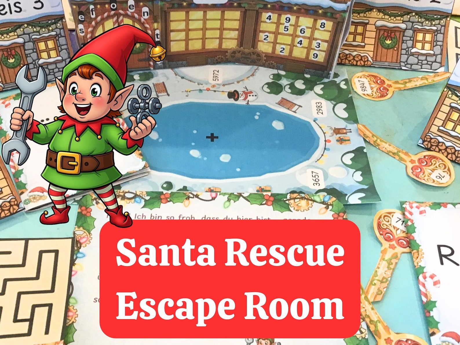 Santa Rescue Escape Room - Party Wowzy
